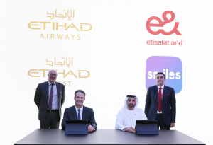 Etihad Airways and e& UAE sign strategic MoU to boost loyalty programmes and destination ...
