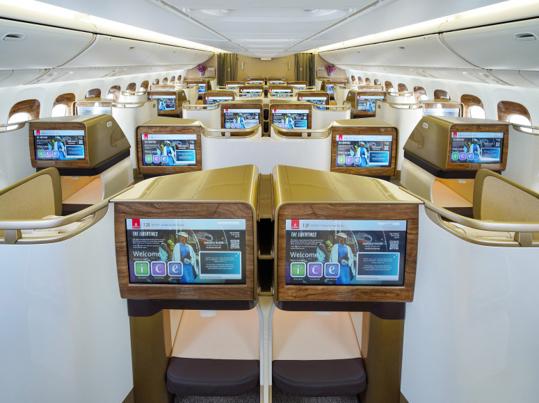 Emirates’ first retrofitted 777 aircraft featuring its latest cabin ...